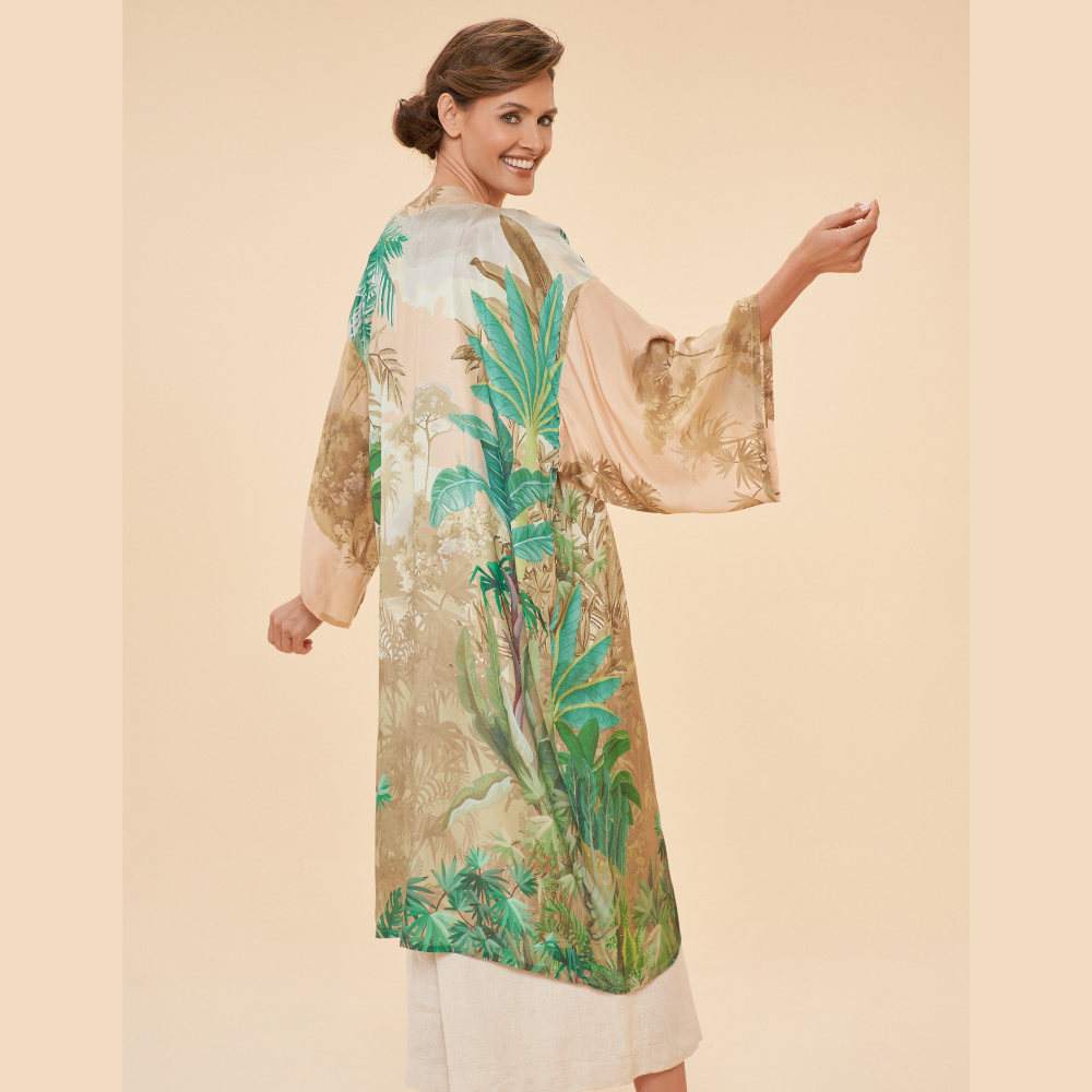 Ladies Kimono Gown Oasis Coconut By Powder Design – Little Women